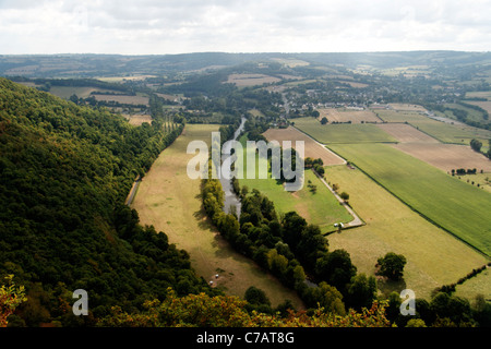 France, Calvados, Swiss Normandy, Orne valley, Clecy, bridge over the ...