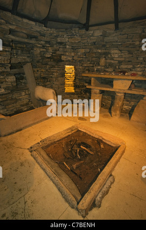 Reconstruction Of Skara Brae House Orkney Islands Stock Photo - Alamy