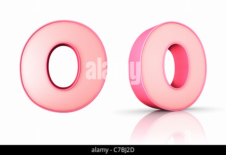 3d pink digit isolated on a white background - 5 Stock Photo - Alamy