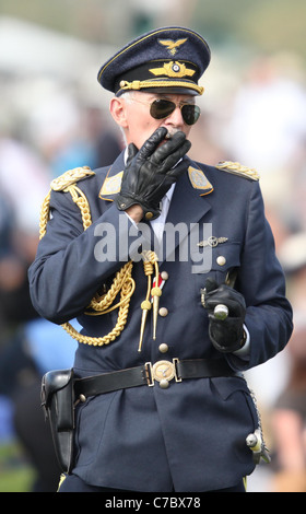 Man dressed in a German military uniform at the Goodwood Revival ...