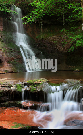 Pwll-y-Wrach (Pool of the Witch) Waterfall situated in Pwll-y-Wrach ...