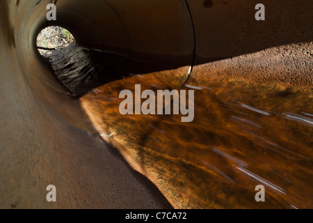 Concrete culvert, inside view. One-point perspective Stock Photo - Alamy
