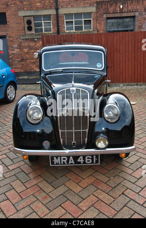 Shiny vintage chrome metal Morris 8 car badge with enamelled logo ...