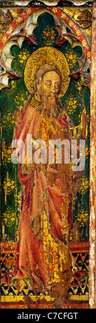 Old Hunstanton, Norfolk. Rood screen apostle medieval screens painting ...