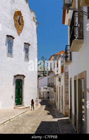 Tavira, Street & Igreja Matriz Church Stock Photo - Alamy