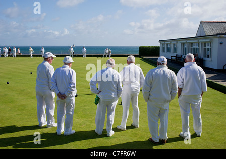 Bowling at Newlyn Bowling Club in Cornwall Stock Photo - Alamy