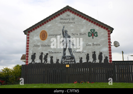 Sir Edward Carson loyalist wall mural monkstown estate county antrim ...