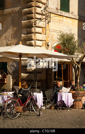 Italy, Rome, Piazza Farnese, cafe Stock Photo - Alamy
