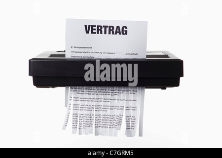 Employment contract in German language Stock Photo - Alamy