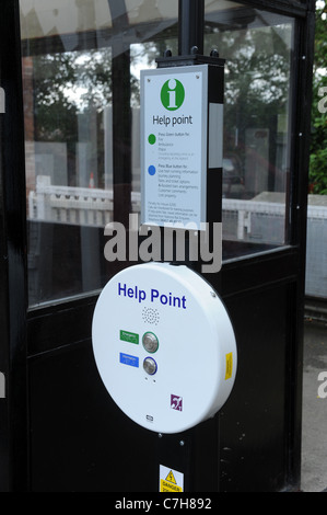 Railway station help point for emergency or information Stock Photo - Alamy