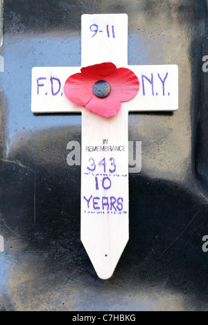 Citizen Firefighter sculpture with a poppy tribute for the 10th ...