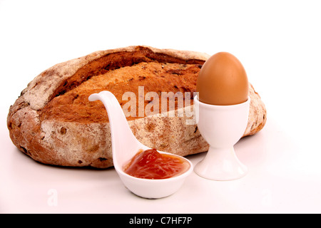 Fresh baked bread with marmalade various kinds of marmalade Stock Photo ...