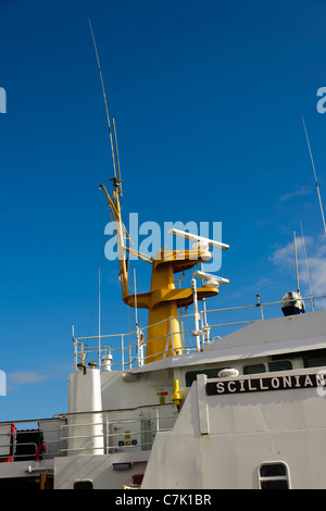 Scillonian III, the Isles of Scilly ferry, in Penzance harbour ...