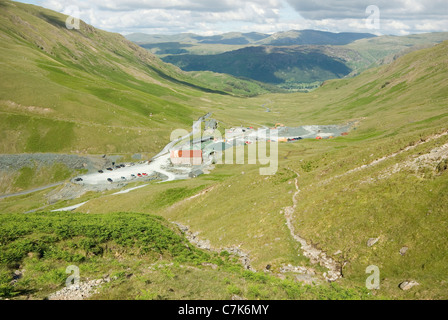 View of the Honister slate mine, Honister Pass; Buttermere, Cumbria ...