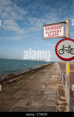 Slippery Slope sign on slipway Stock Photo - Alamy