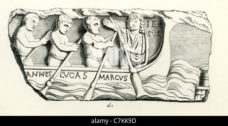 Early Christian symbolism. Illustration from a painting in the ...