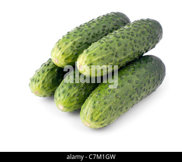 group of cucumbers on white background Stock Photo - Alamy