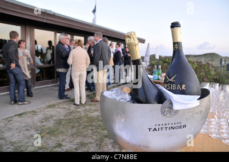 Summer mood with champagne in the Sansibar, luxury, lifestyle, Rantum ...