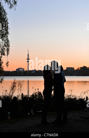 Germany, Hamburg, Alster park, person, summer Stock Photo - Alamy