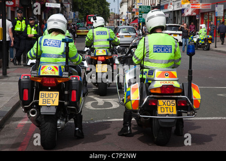 A British Police motorcyclist on his BMW high speed patrol bike Stock ...