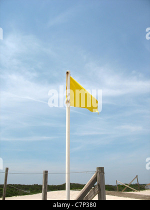 Yellow sand beach, dangerous high waves, Costa Adeje, rough Atlantic ...