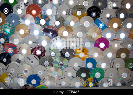 Art Work Made of Old CDs Stock Photo - Alamy