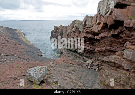 Impressive rock formations on Scotland's north west coast between ...