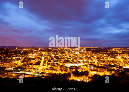 Night view of Halifax from Beacon hill, West Yorkshire Stock Photo - Alamy