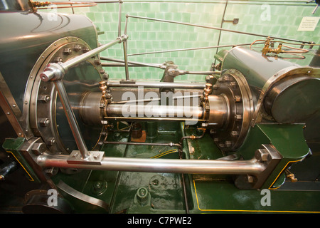The steam engine, Peace ,at Queens Mill in Burnley. The steam engine ...
