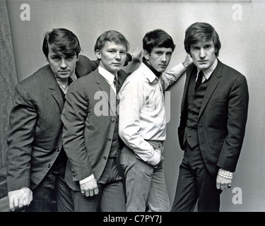 The Searchers pop group from (l-r) Chris Curtis, drummer, John McNally ...