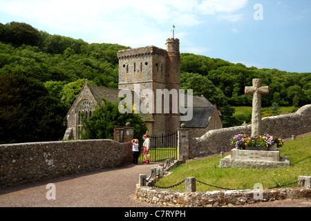 Devon Branscombe St Winifred church one of the oldest in Devon Stock ...