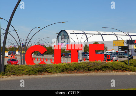 Entrance to Cite Europe shopping centre at Calais ,France Stock Photo ...