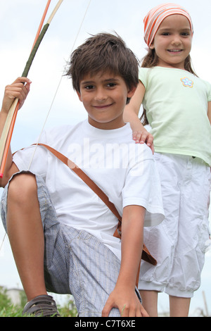 boy doing archery Stock Photo - Alamy