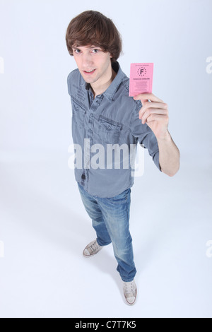 Young person with French driving licence Stock Photo - Alamy