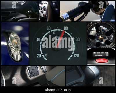 A collage of car body parts - collection Stock Photo - Alamy