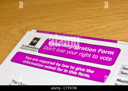 Electoral register form for UK British citizens. Register to vote in ...
