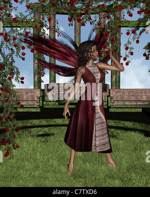 fairy in the garden Stock Photo - Alamy