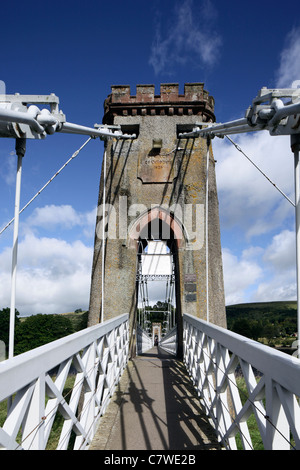 The Chain bridge over River Tweed near Melrose Scotland May 2010 Stock ...