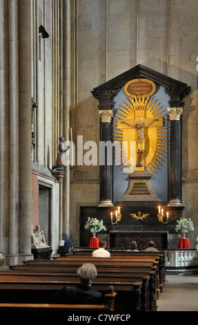 the Gero Cross in the Cathedral, Cologne, Germany. The Gero Cross or Gero Crucifix (Gero-Kreuz ...
