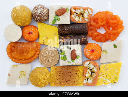 Assorted Indian sweets Stock Photo - Alamy
