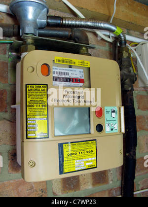quantum key prepayment gas meter, paying for gas as you use it Stock ...
