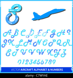 Aerobatics in an airplane alphabet letters and numbers Stock Photo - Alamy