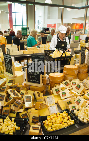 The cheese shop in the Wensleydale Creamery visitor centre in Hawes in ...
