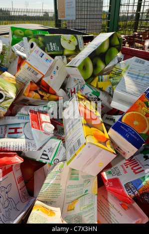 Waste drinks cartons for recycling Stock Photo - Alamy