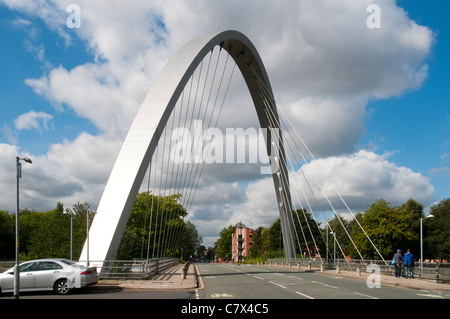 The Hulme Arch bridge, Hulme, Stretford Road, Manchester, England Stock ...