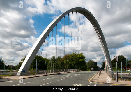 Suspended cable-stayed arch bridge Stock Photo - Alamy