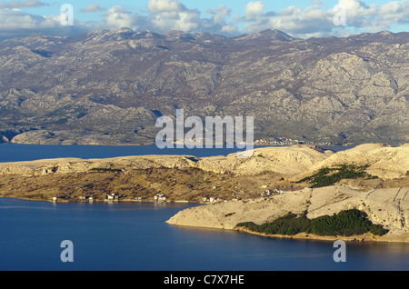 Island Pag, Croatia. One of the strangest islands in Adriatic sea, full ...