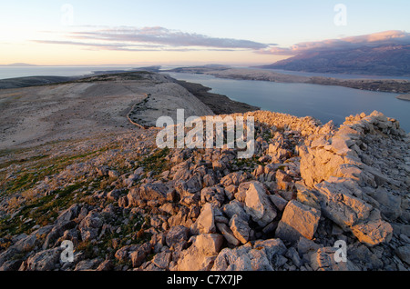 Island Pag, Croatia. One of the strangest islands in Adriatic sea, full ...