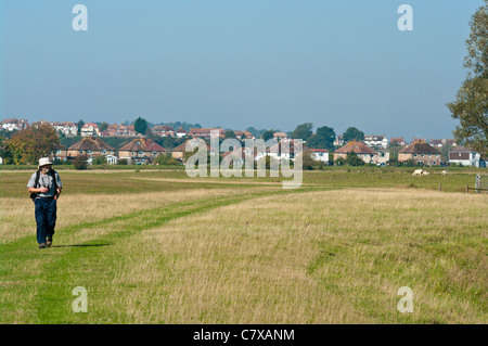 Twitcher Bird watcher Rambler Walker With wearing Binoculars Walking ...