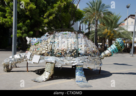 model of a turtle used as a recycling receptacle and contains aluminium ...
